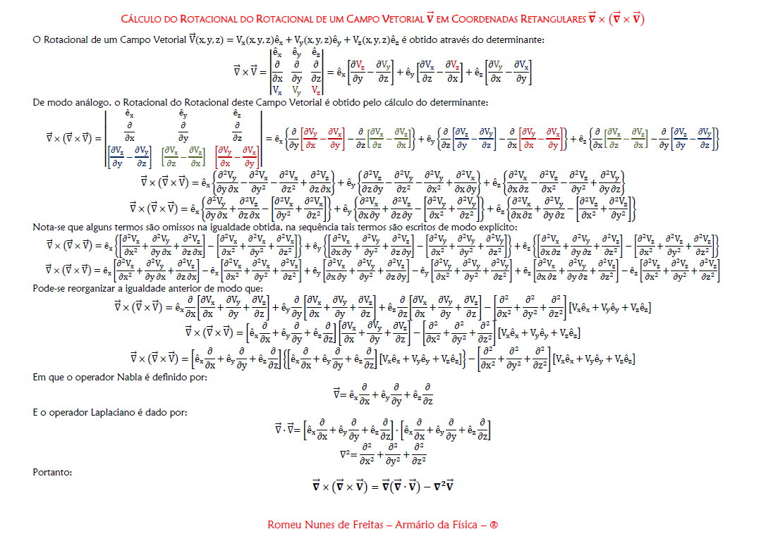 Armário da FísicA®: Cálculo do Rotacional do Rotacional de um Campo ...